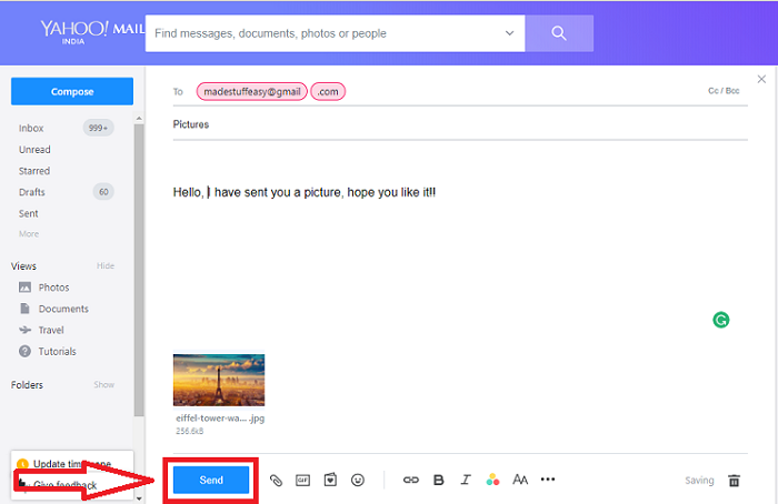How Do I Attach a Photo to an Email on Yahoo Mail - Made Stuff Easy
